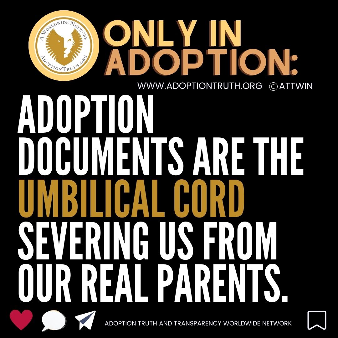 Adoption Documents Are the Umbilical Cord Severing Adopted People from ...